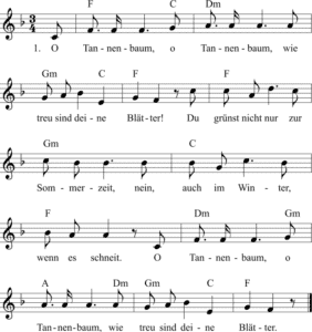 O Tannenbaum - Text & Noten - Kinderkabinett